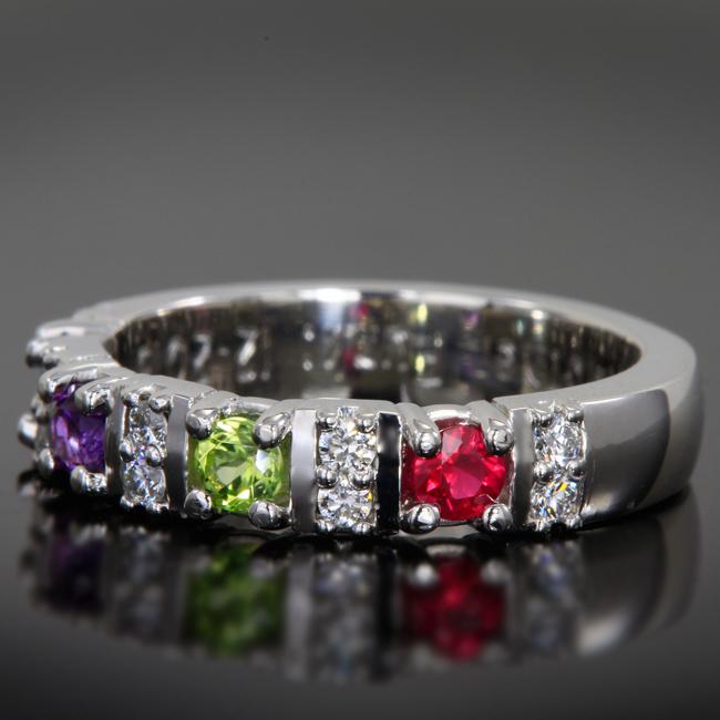 Mothers Rings Personalized in Gold & Platinum